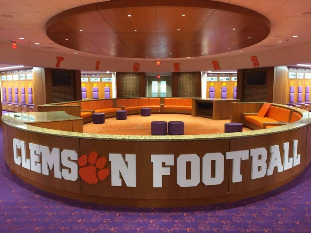 CLEMSON LOCKER ROOM_Allen N Reeves Football Complex - GroundBreak Carolinas