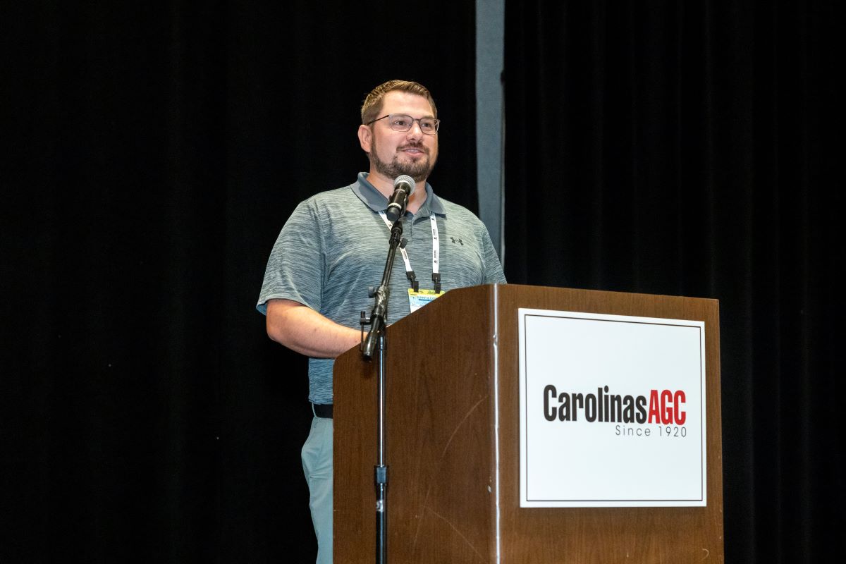 Josh Byers at Podium - GroundBreak Carolinas